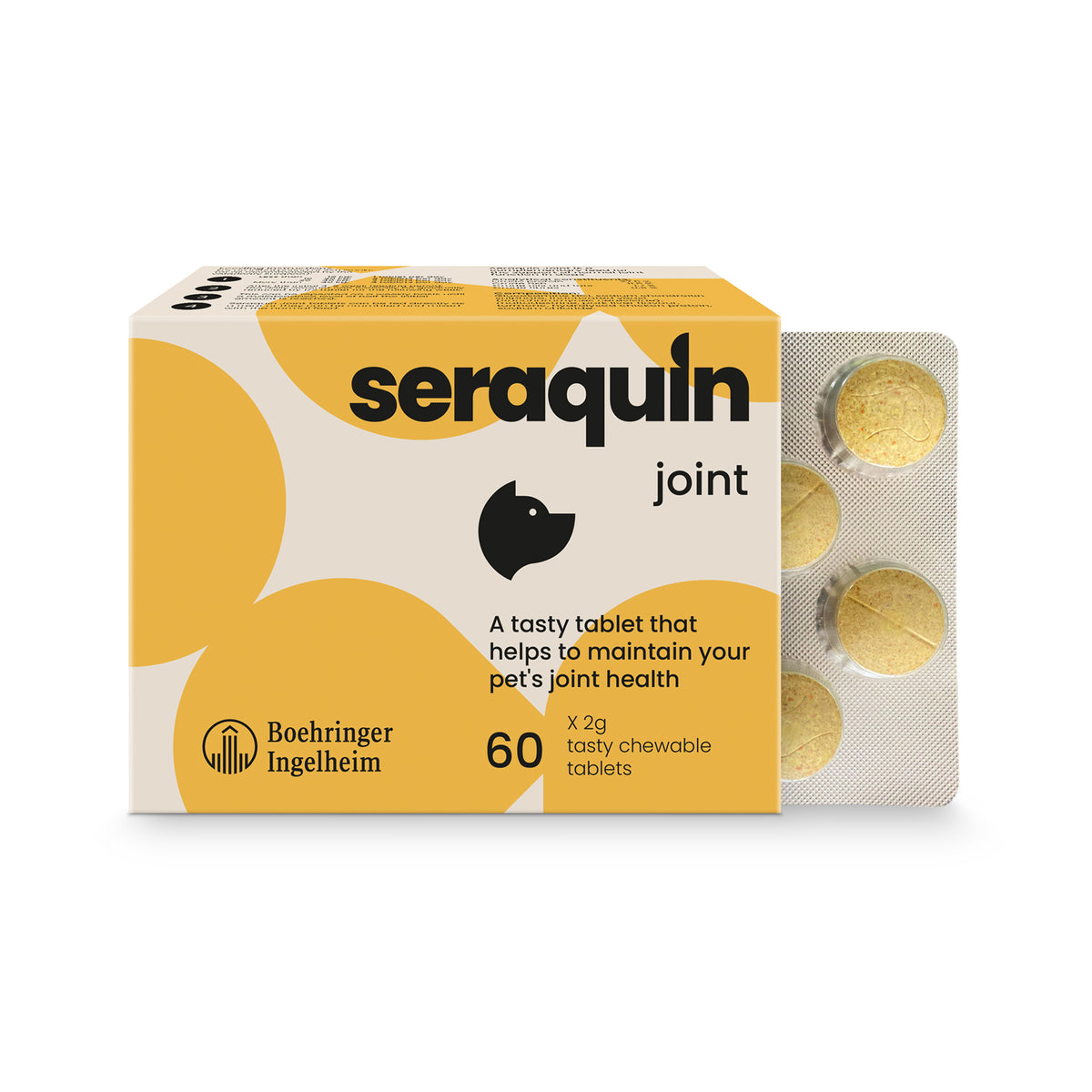 Seraquin Joint Tablets For Cats & Dogs - 800mg / 2g x 60 Chewable ...