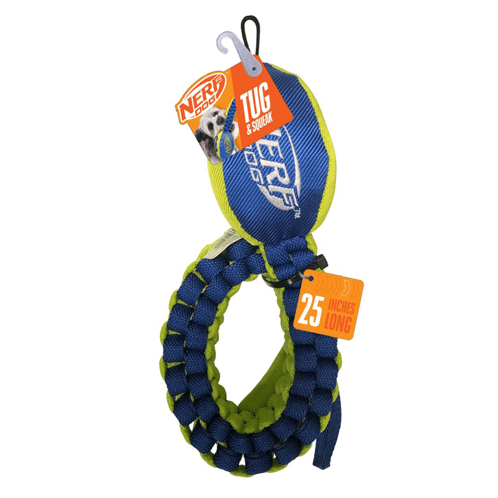 Nerf Dog Nylon Squeak Vortex Chain Tug | Direct4Pet | Free Delivery