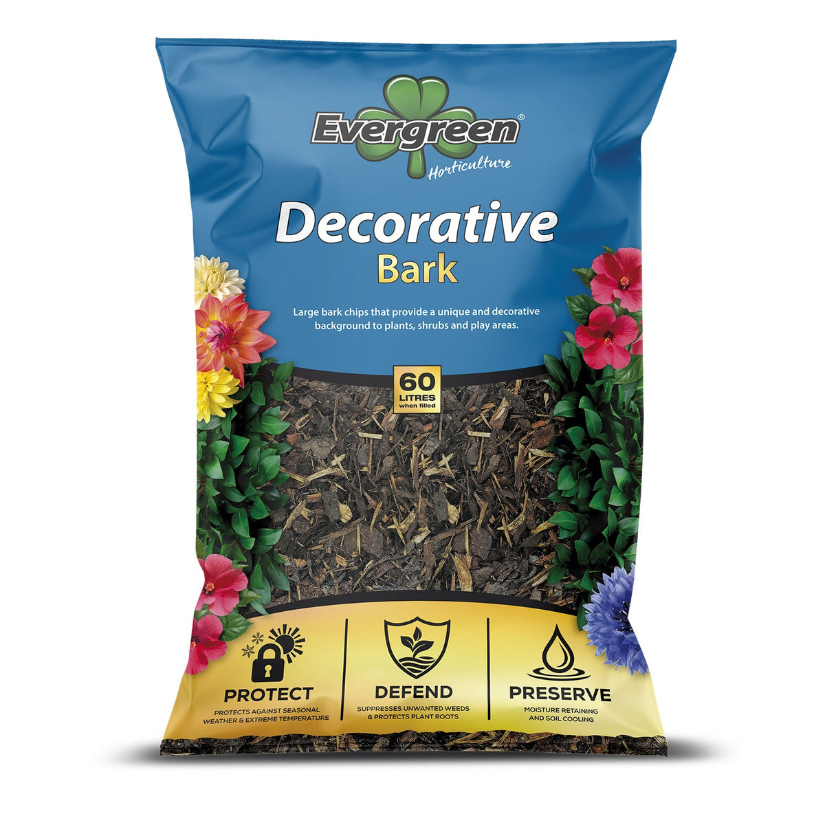 Evergreen Decorative Chip Bark 60/75 Litre | Direct4Pet | Free Delivery