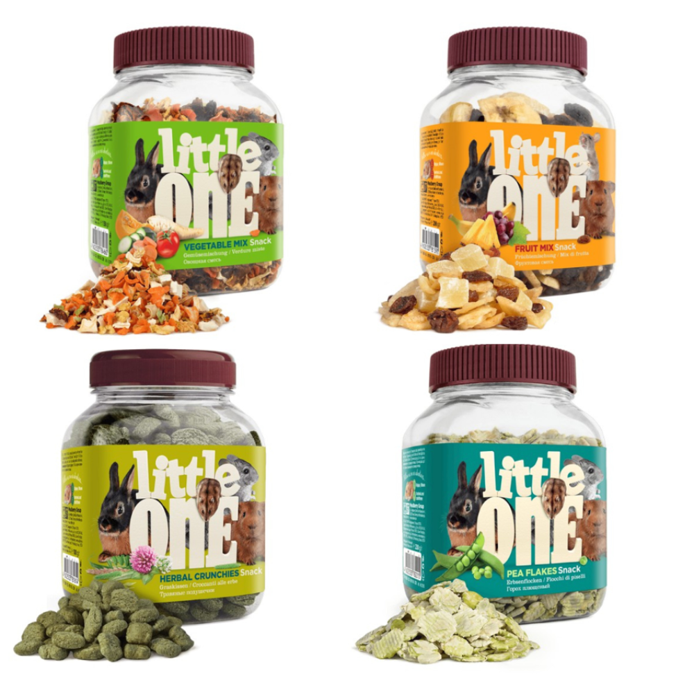 Little One Pea Flakes and Herbal Crunchies Snack For All Small Mammals ...