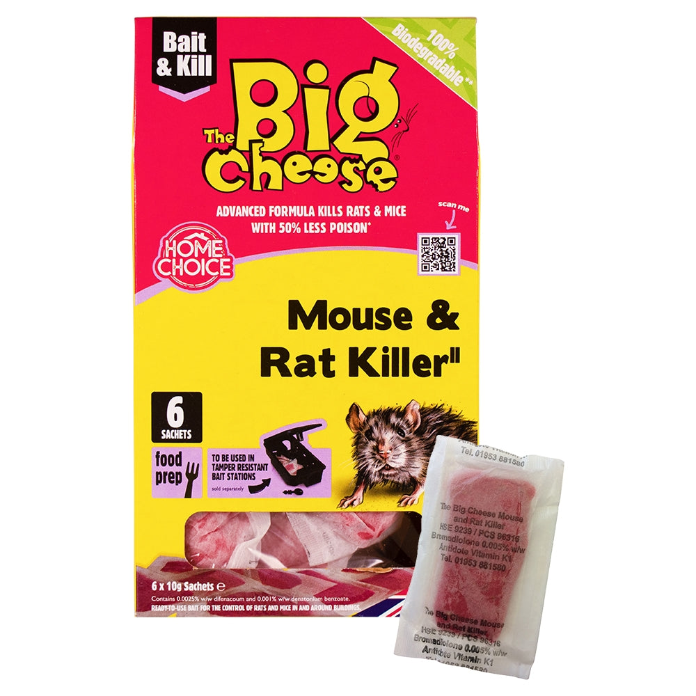 The Big Cheese Mouse & Rat Killer Pasta Sachet 10g | Direct4Pet | Free ...