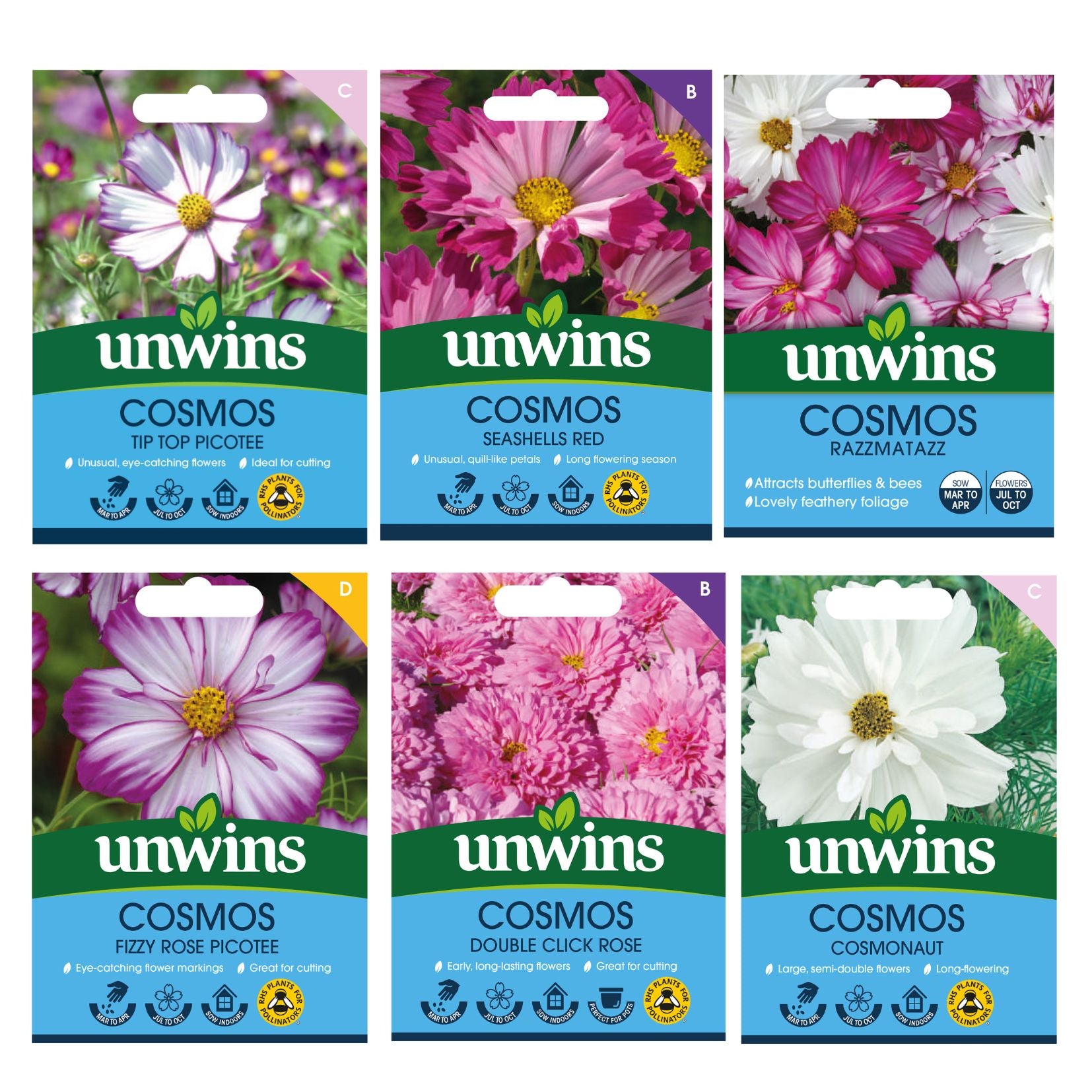 Unwins Cosmos Pink Seed Bundle | Direct4Gardens