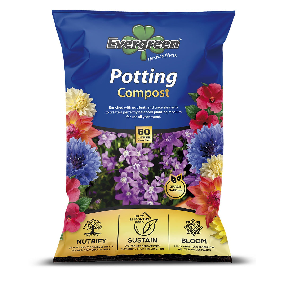 Evergreen Potting Compost Grade - 0-12mm/12-24mm - 60 Litres ...