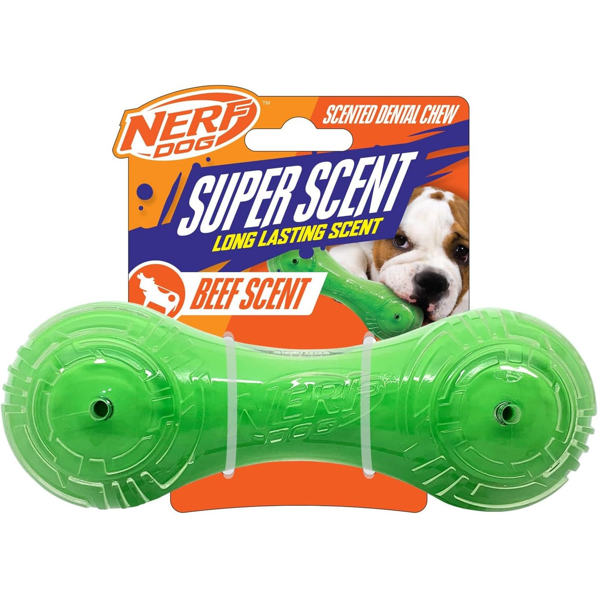 Nerf Dog Scented Beef Super Scent Barbell Solid Core | Direct4Pet ...