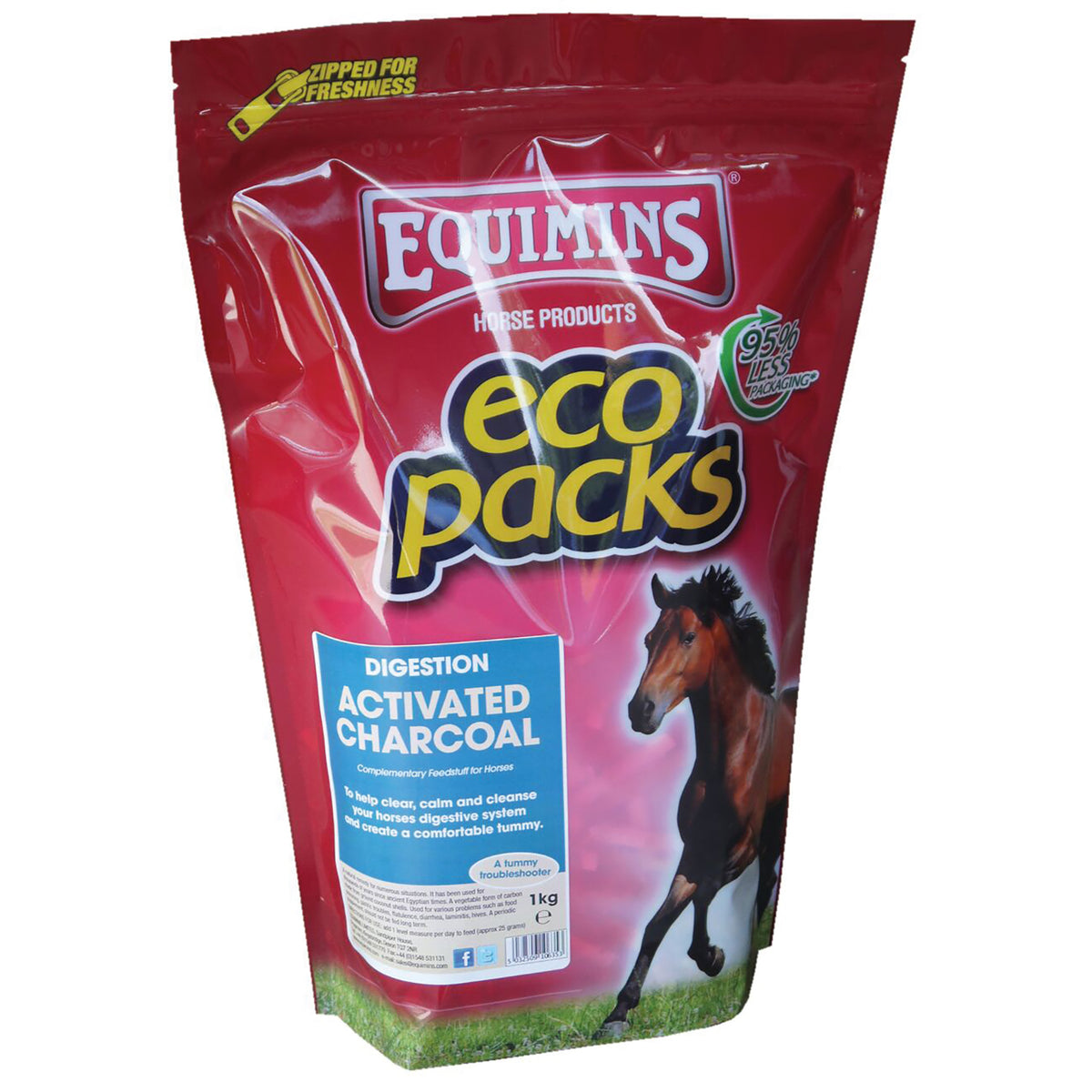 Equimins Activated Charcoal For Horses Eco Pack - 1kg |Direct4Pet ...