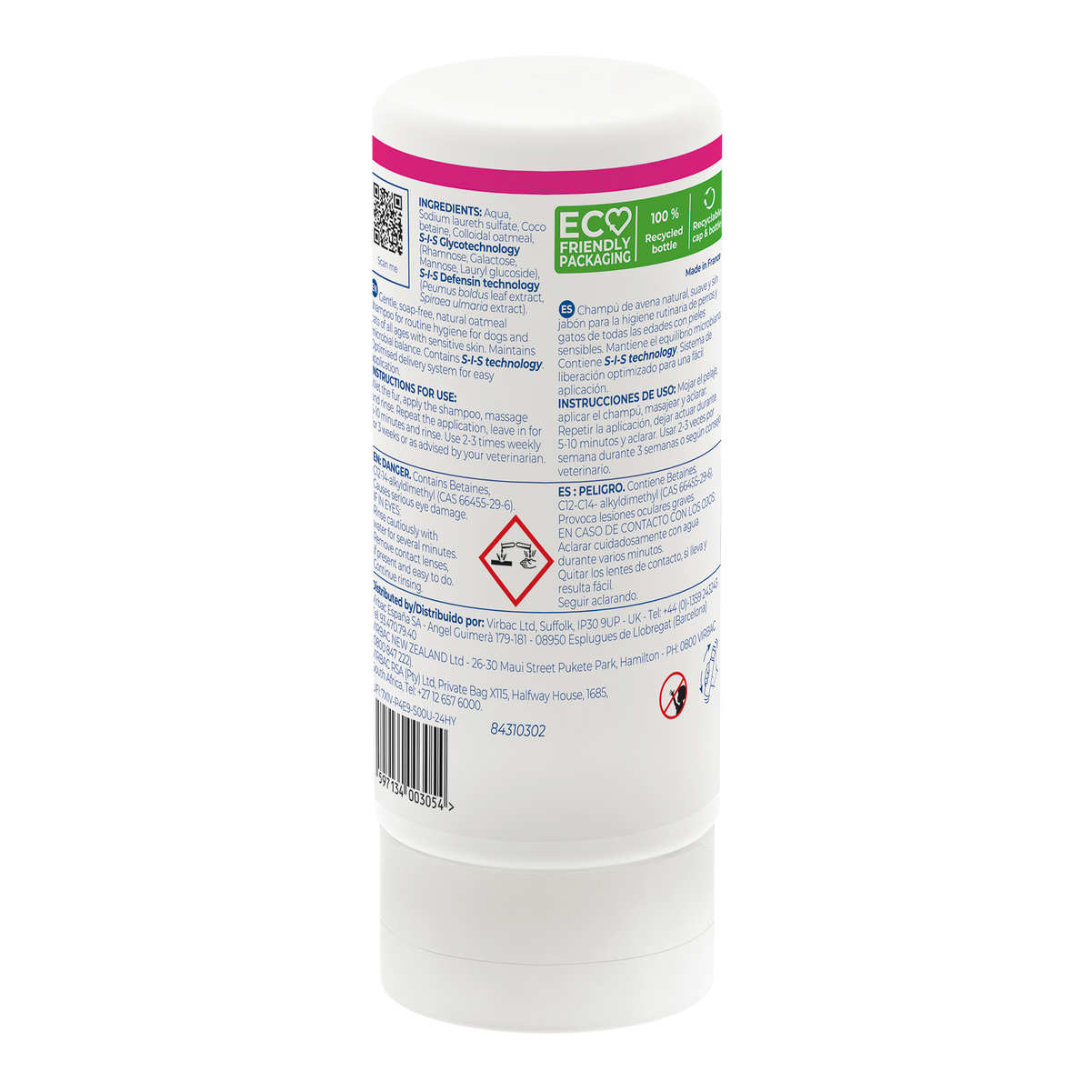 Virbac Allerderm Sensitive Skin Shampoo For Cats & Dogs 250ml | Direct4Pet