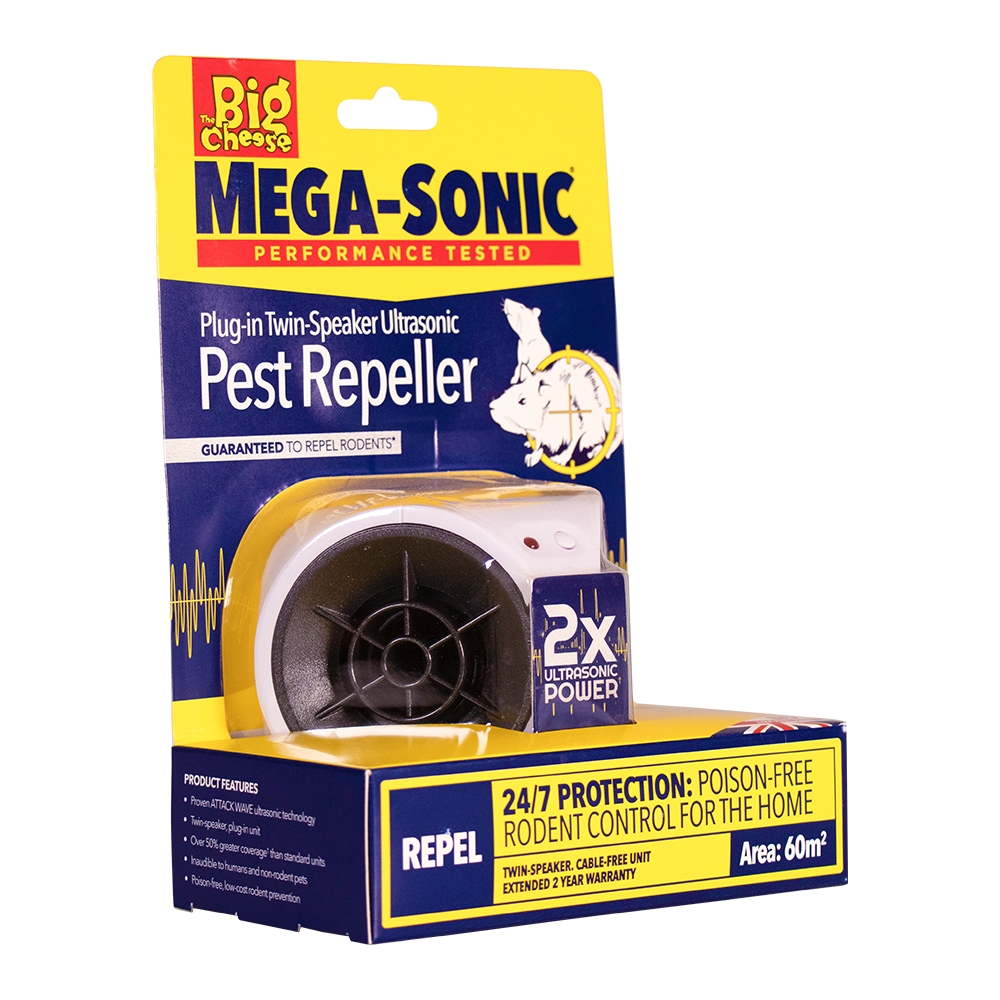The Big Cheese Mega-Sonic® Plug-In Twin-Speaker Pest Repeller ...