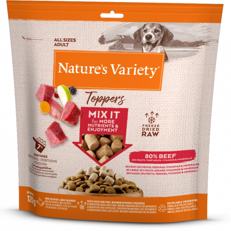 Nature's Variety Complete Freeze Dried Food Toppers For Adult Dogs ...